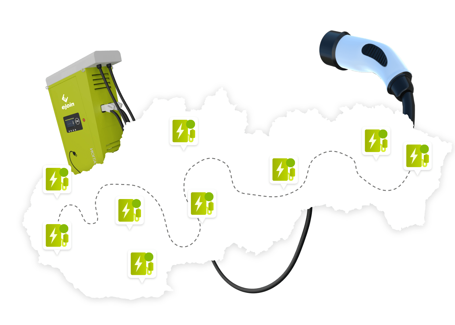Sieť nabíjacích staníc - Ejoin